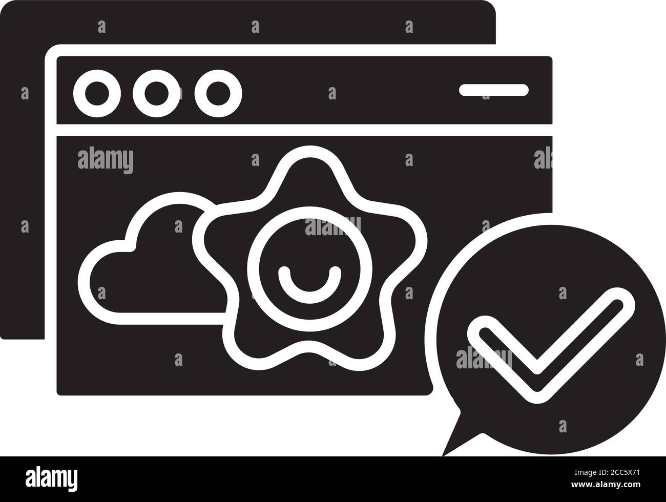 Connection success black glyph icon Stock Vector Image & Art - Alamy