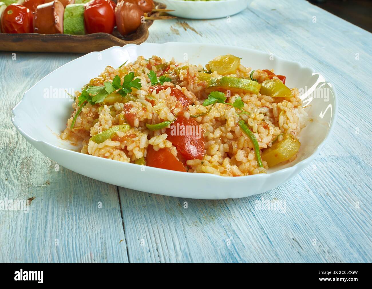 Tomato courgette risotto creamy Italian classic, finished with ...