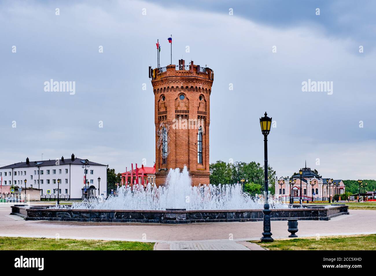 Tobolsk, Russia Water tower, a monument of industrial architecture. The ...