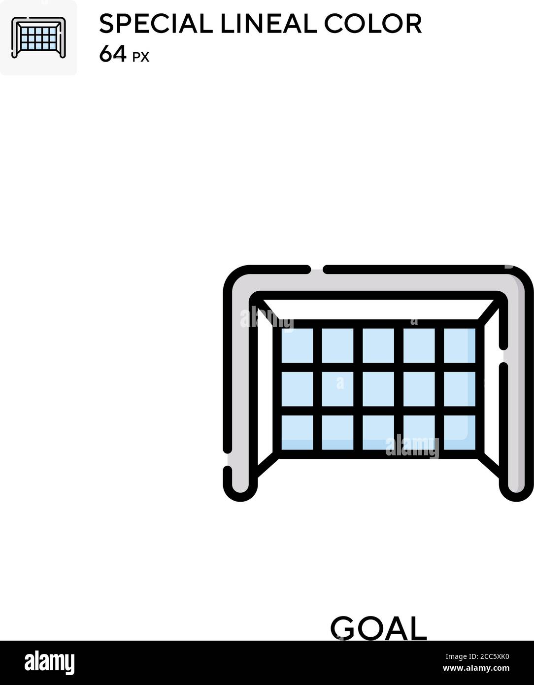 Goal soecial lineal color vector icon. Illustration symbol design ...