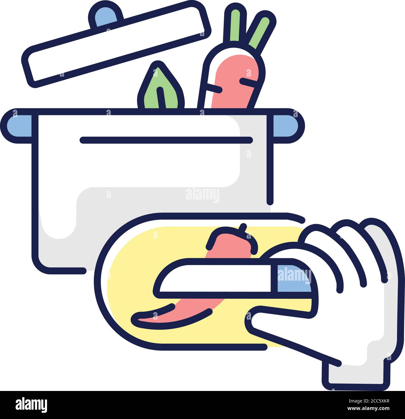 Vegetarian chef restaurant color Stock Vector Images - Alamy