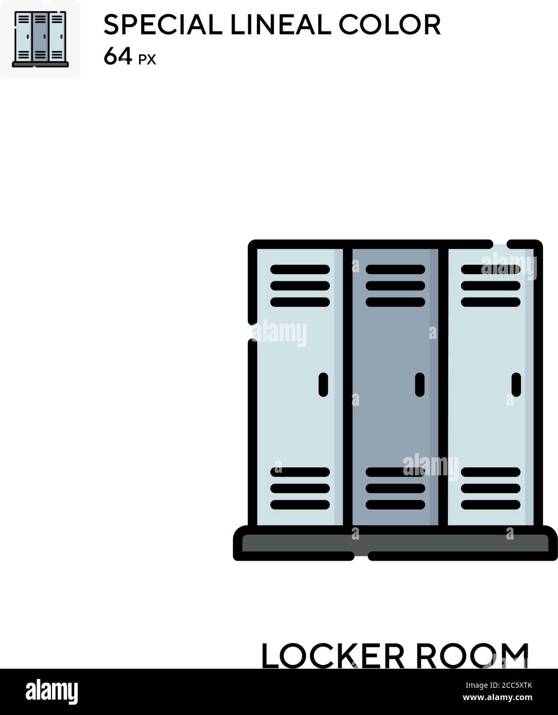 Locker room soecial lineal color vector icon. Illustration symbol ...