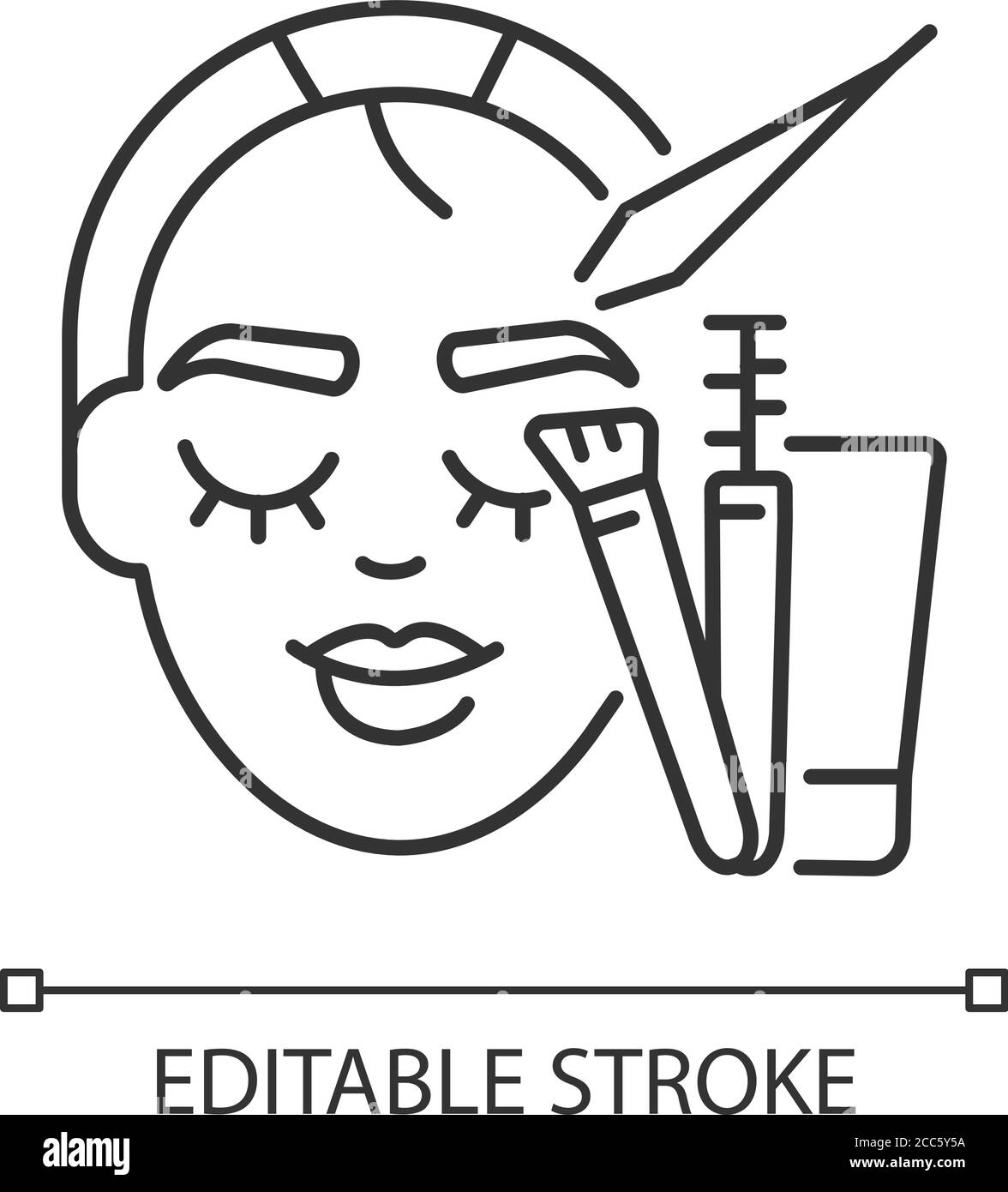 Makeup illustration drawing brow hi-res stock photography and images ...