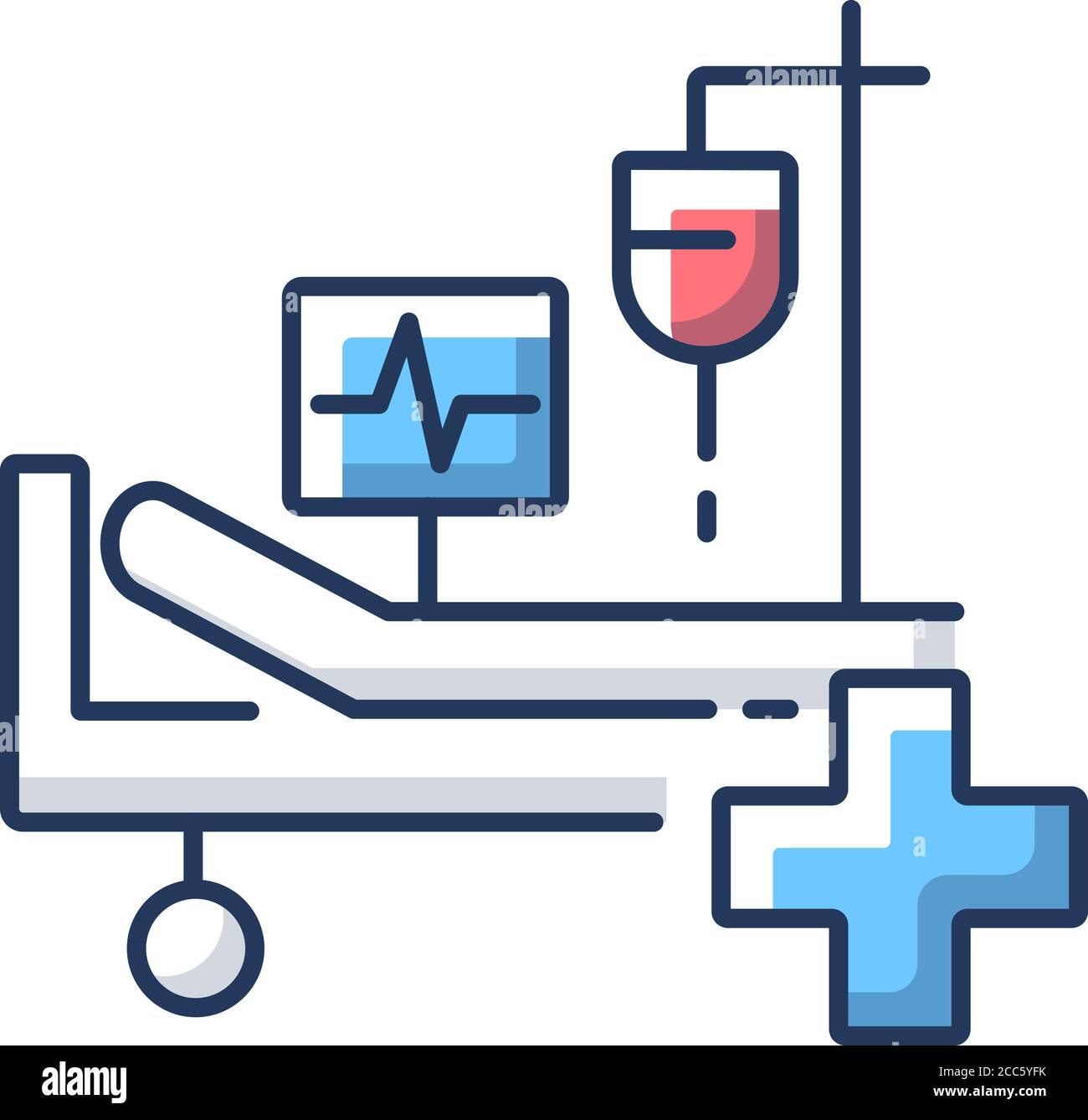 Intensive care RGB color icon Stock Vector Image & Art - Alamy