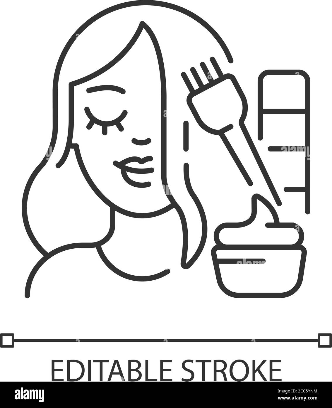 Hair colouring linear icon Stock Vector Image & Art - Alamy