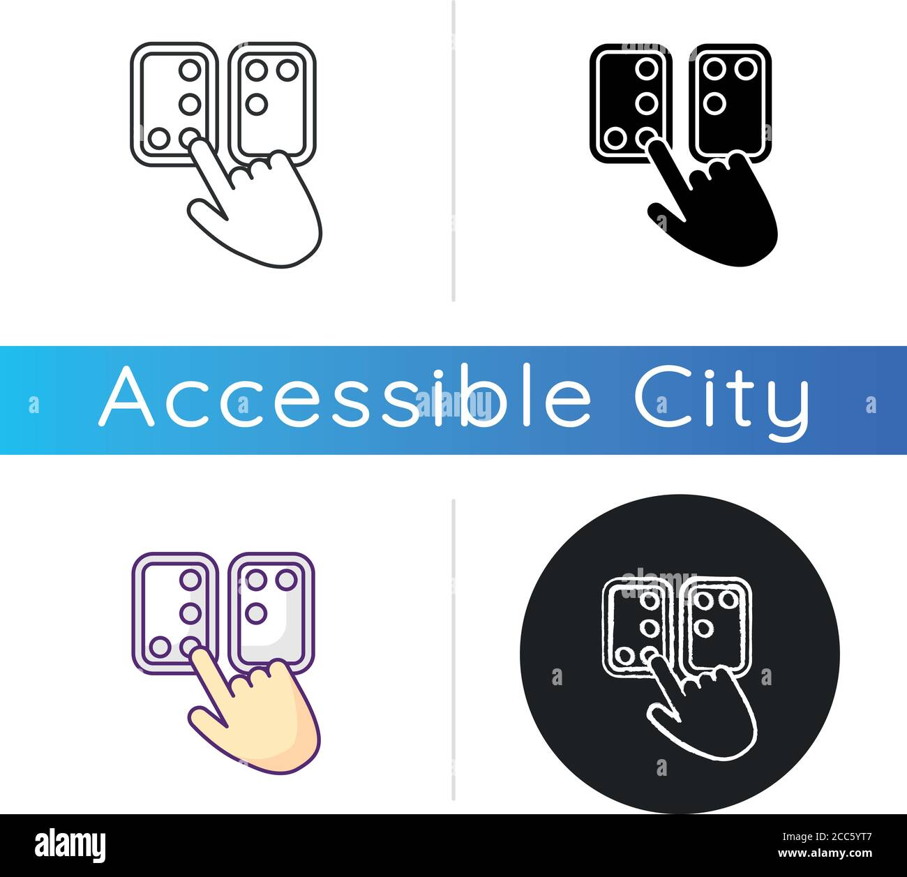 Braille blind reading Stock Vector Images - Alamy