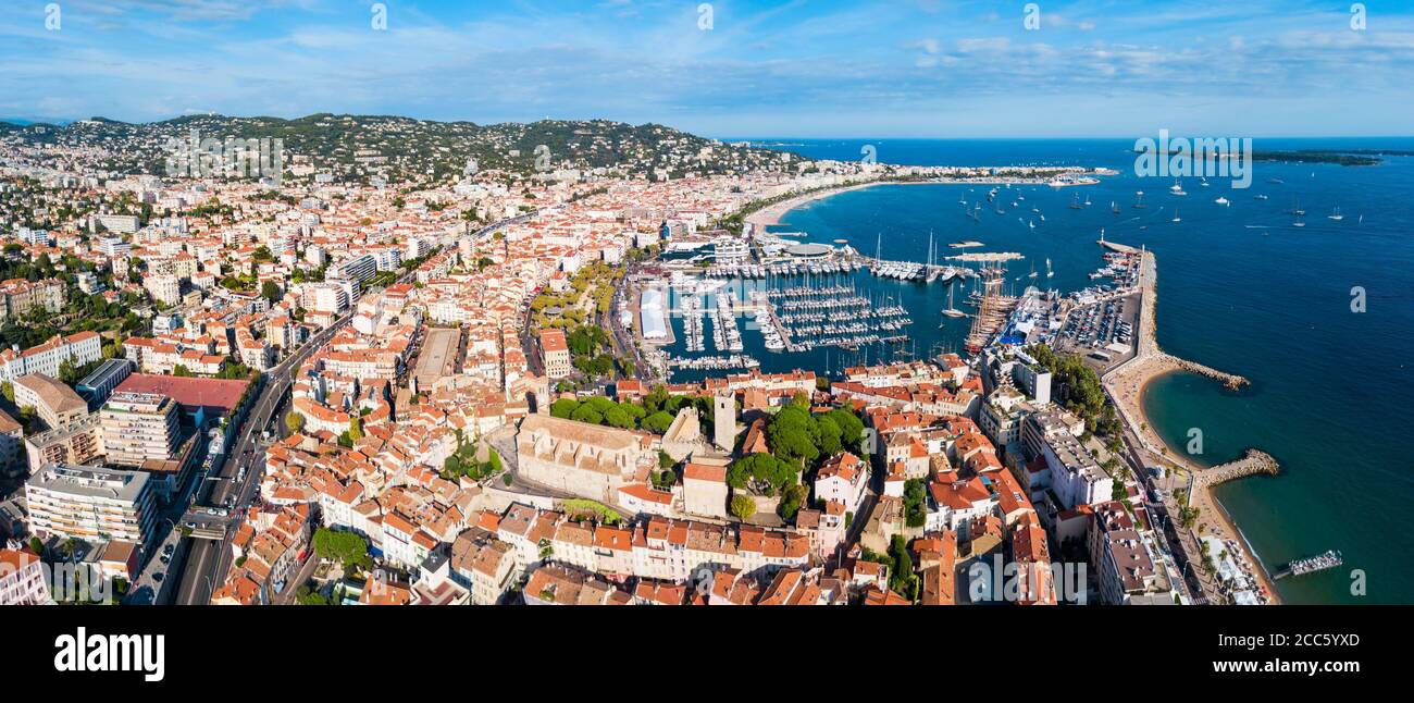 Aerial view of cannes, france hi-res stock photography and images - Alamy