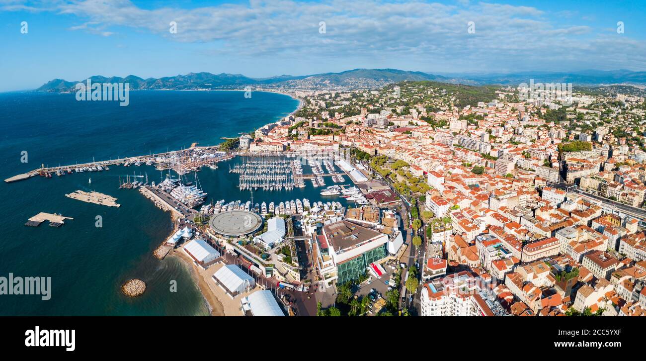 Aerial view of cannes, france hi-res stock photography and images - Alamy