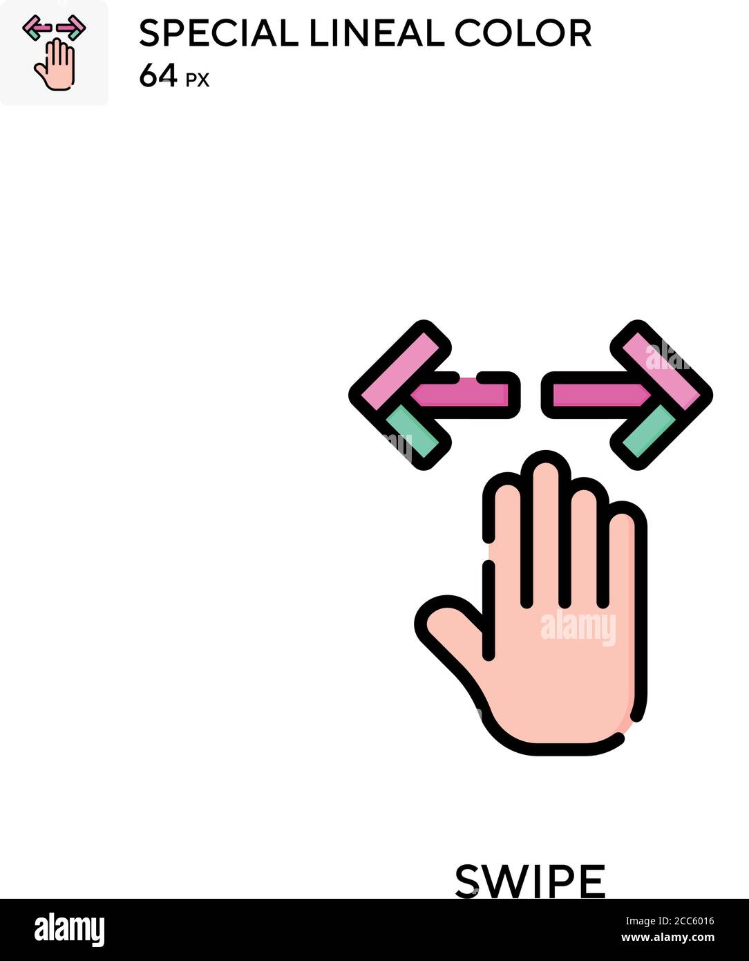 Swipe soecial lineal color vector icon. Illustration symbol design ...