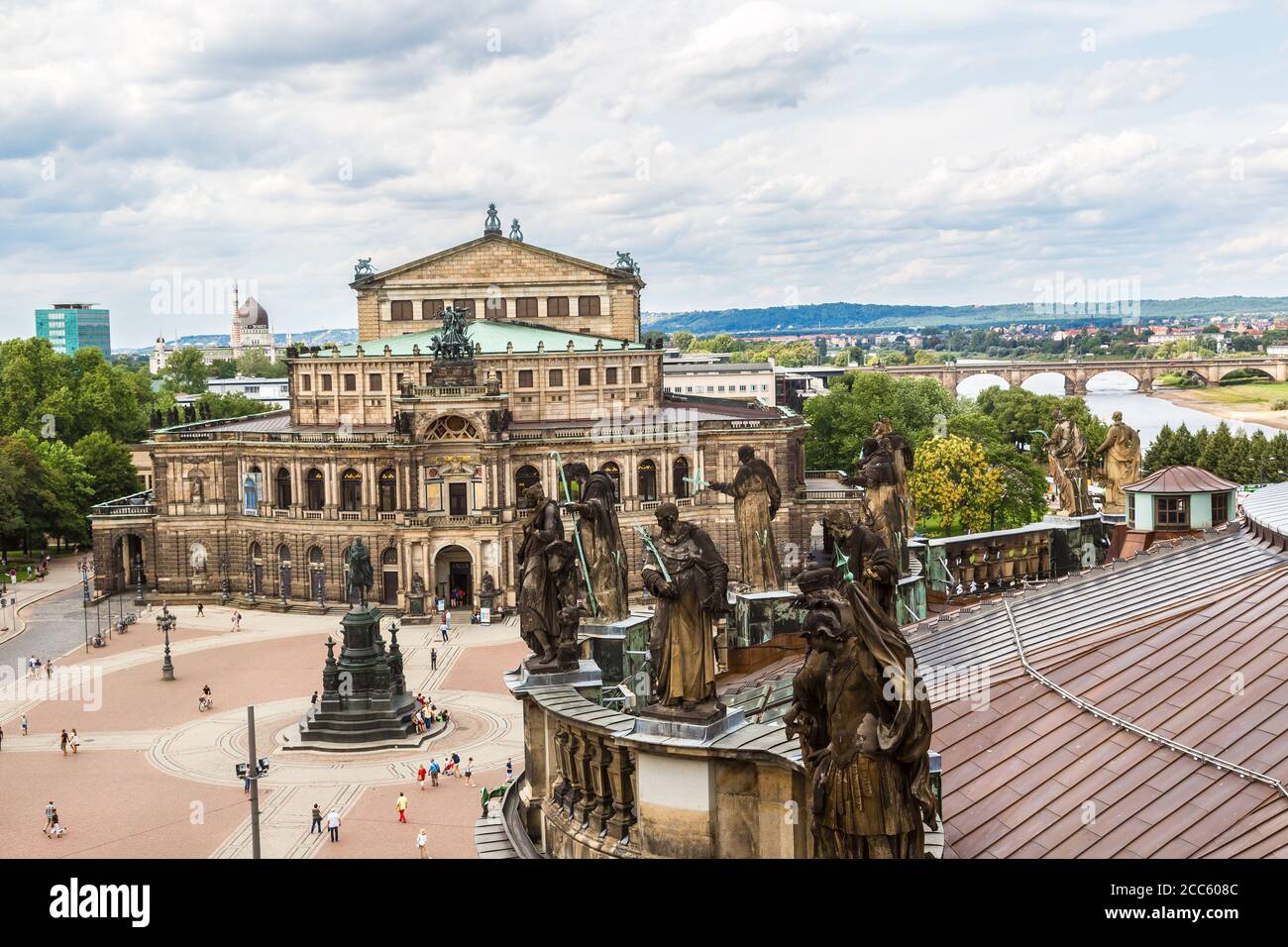 Panoramic view of Dresden, Germany. Semper Opera House Stock Photo - Alamy