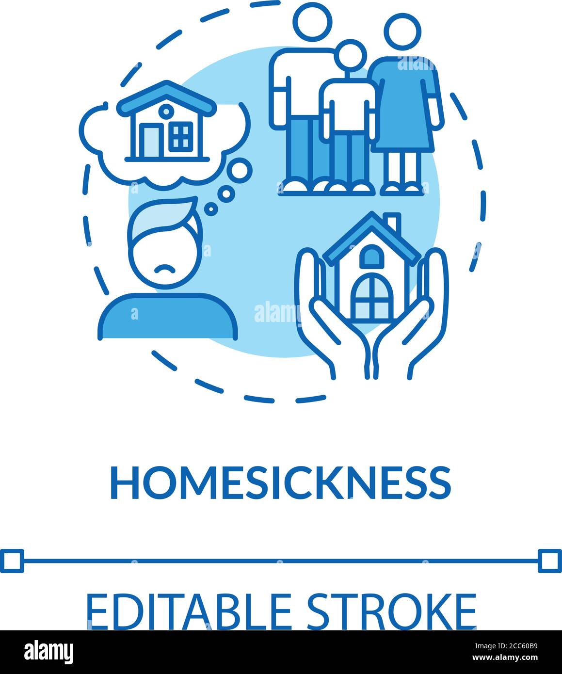 Homesickness turquoise concept icon Stock Vector Image & Art - Alamy