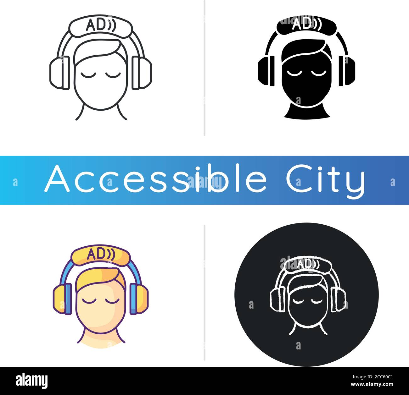 Audio description icon Stock Vector Image & Art - Alamy