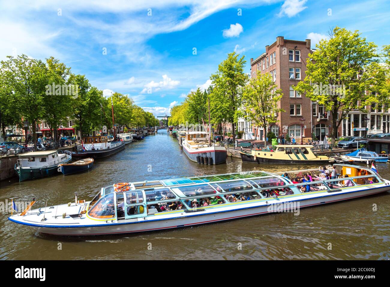 Canals of Amsterdam. Amsterdam is the capital and most populous city of the Netherlands Stock ...