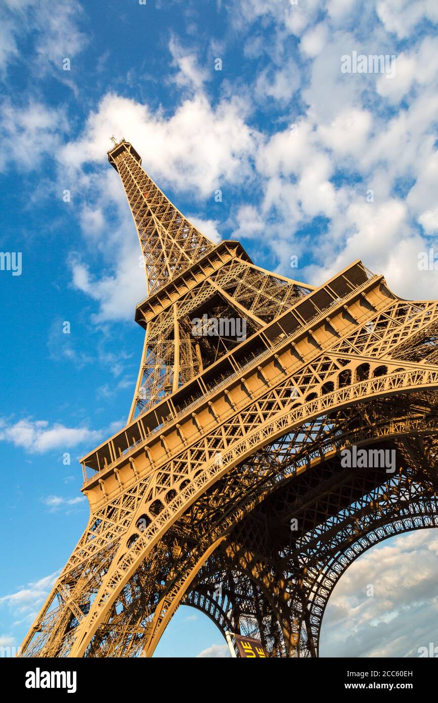 The Eiffel Tower in Paris, France in a beautiful summer day Stock Photo ...