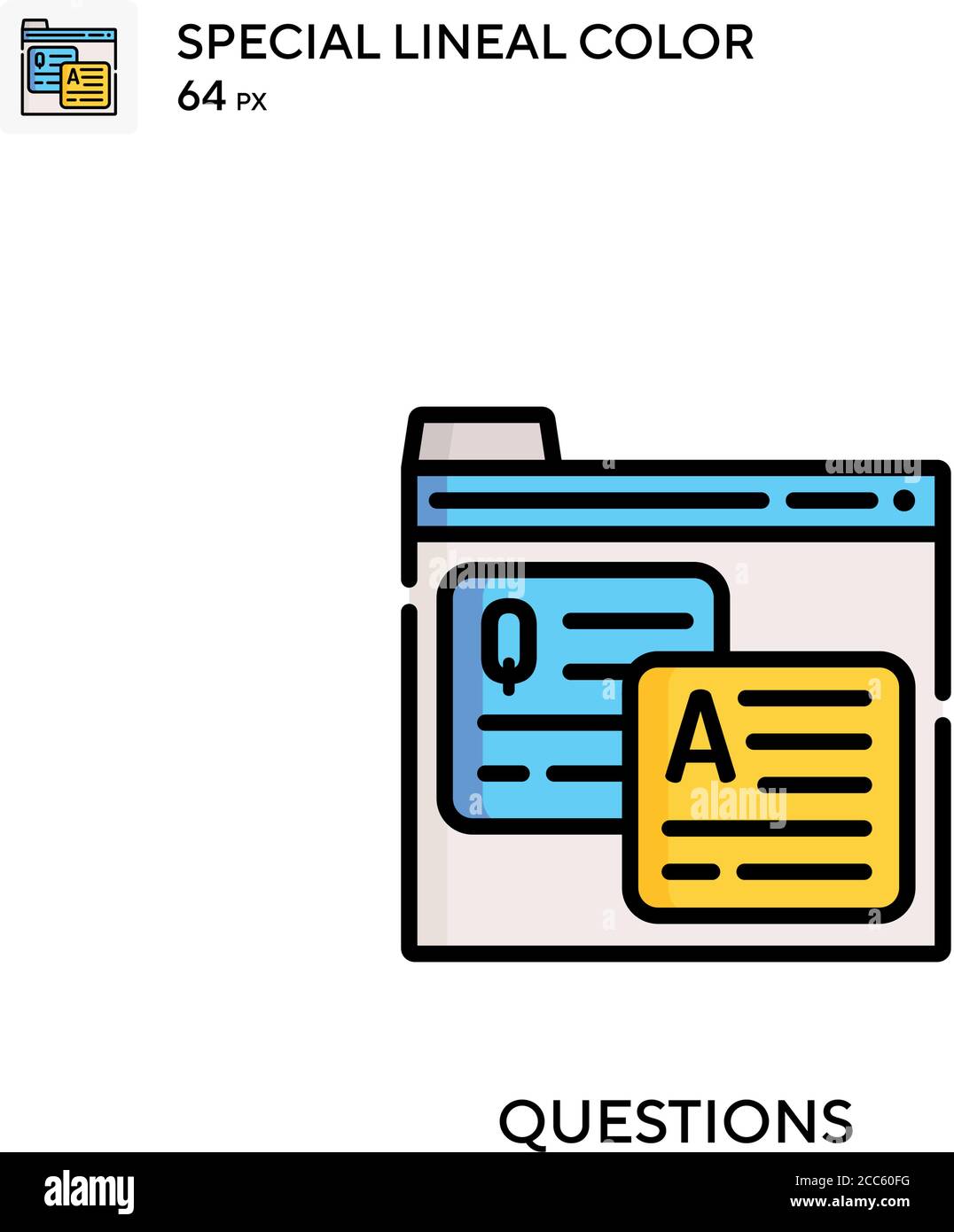Questions soecial lineal color vector icon. Illustration symbol design ...