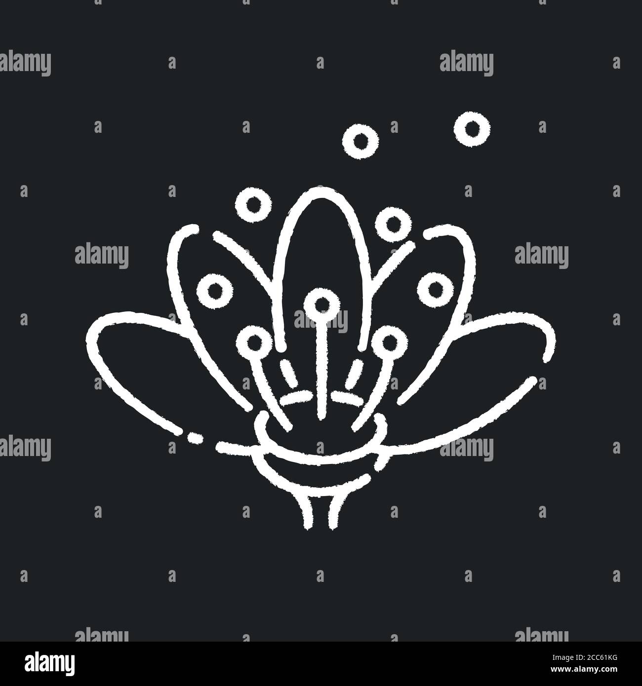 Pollen chalk white icon on black background Stock Vector Image & Art ...