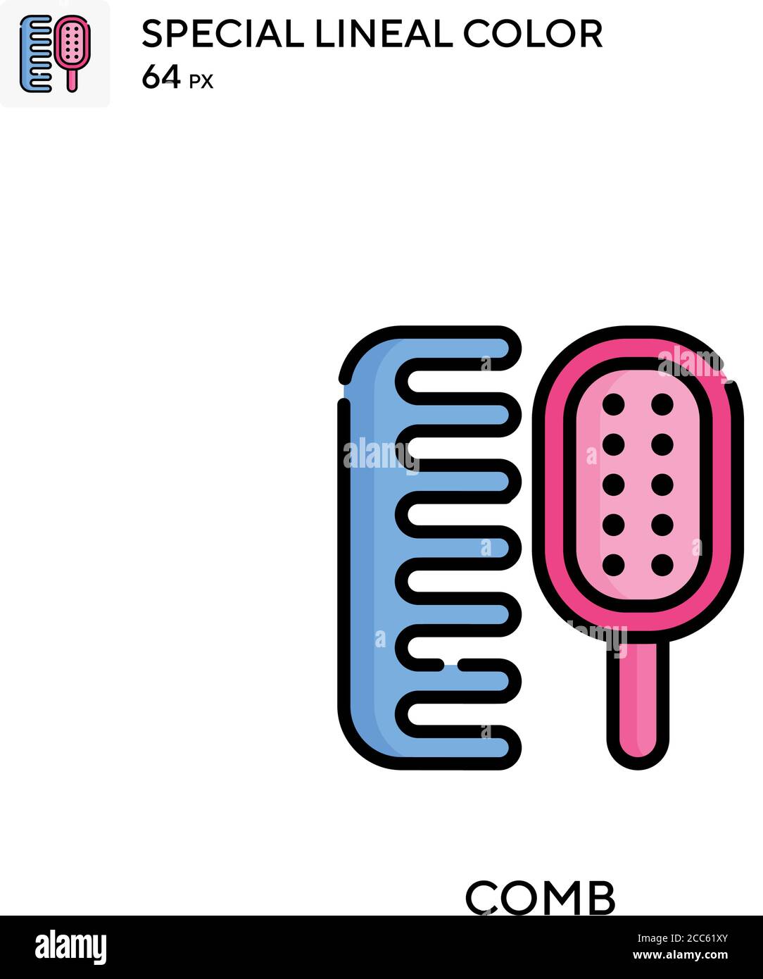 Comb soecial lineal color vector icon. Illustration symbol design ...