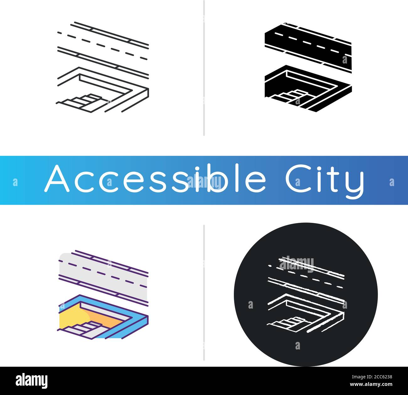 Underground pedestrian passageway Stock Vector Images - Alamy