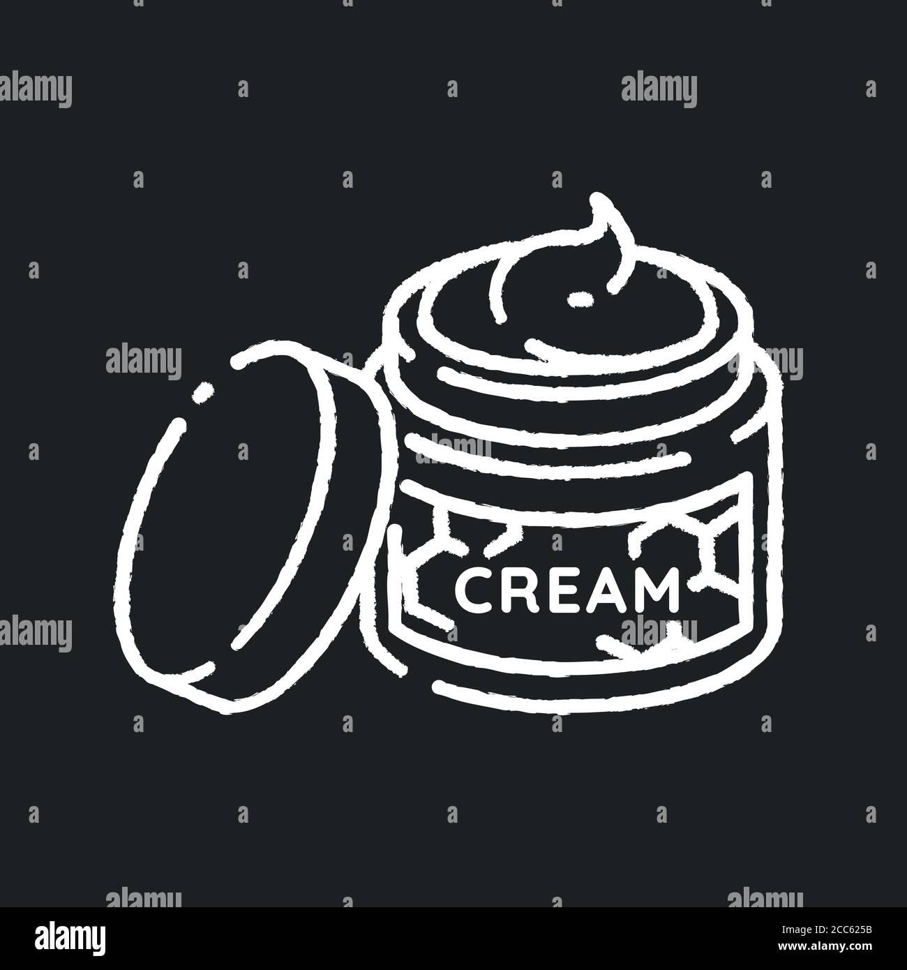Honey skin care chalk white icon on black background Stock Vector Image ...