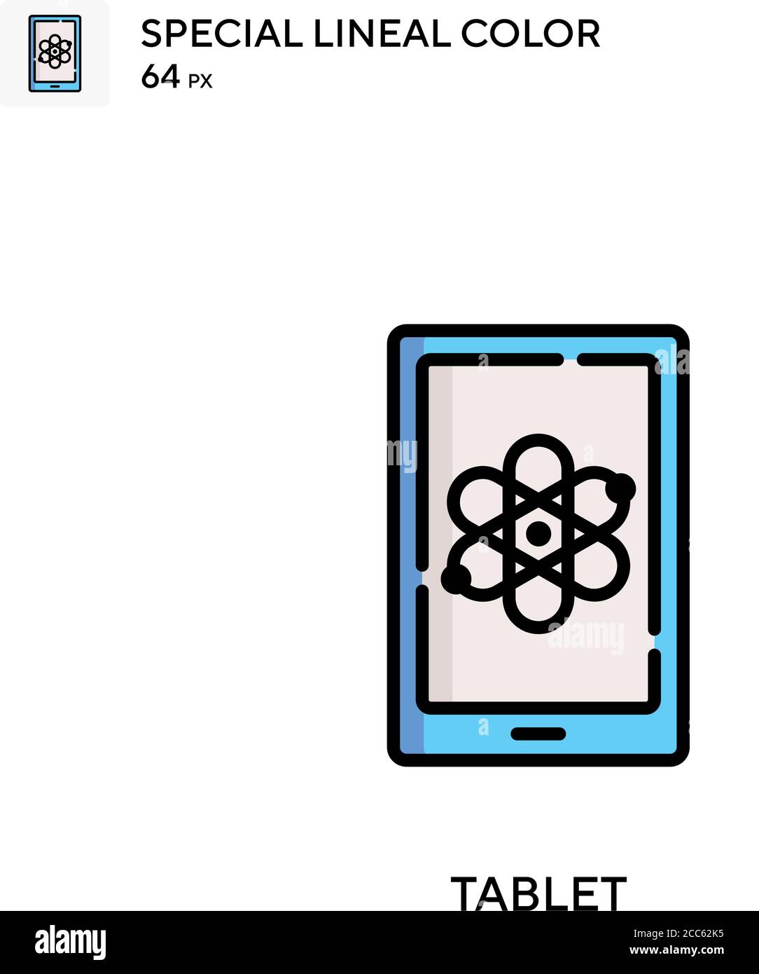 Tablet soecial lineal color vector icon. Illustration symbol design ...