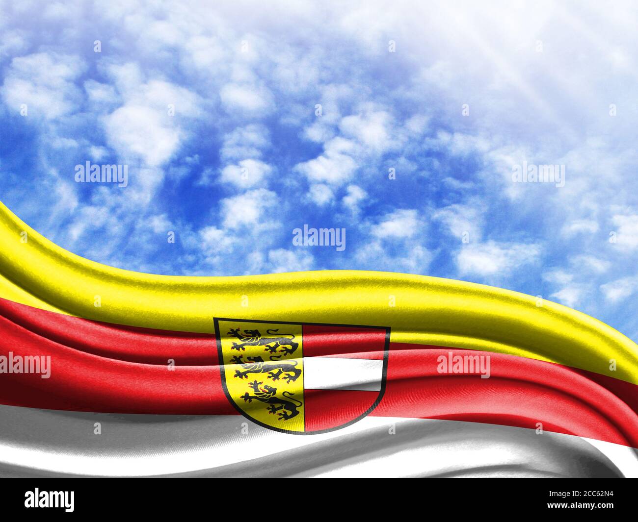 Carinthia flag against the sky, with place for text Stock Photo - Alamy