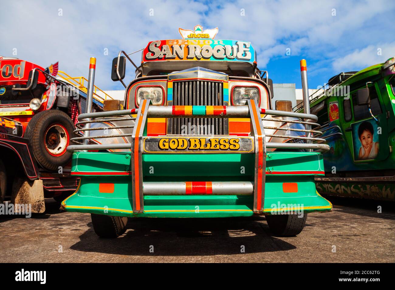 MANILA, PHILIPPINES - FEBRUARY 26, 2013: Jeepneys are popular public ...