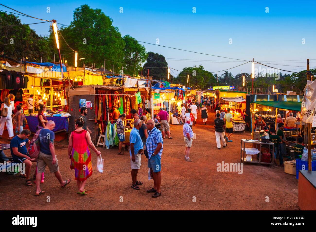 GOA, INDIA - FEBRUARY 22, 2014: Arpora night market in Goa, India Stock ...