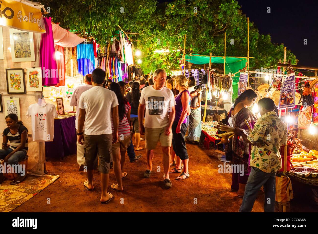 Arpora night market hi-res stock photography and images - Alamy