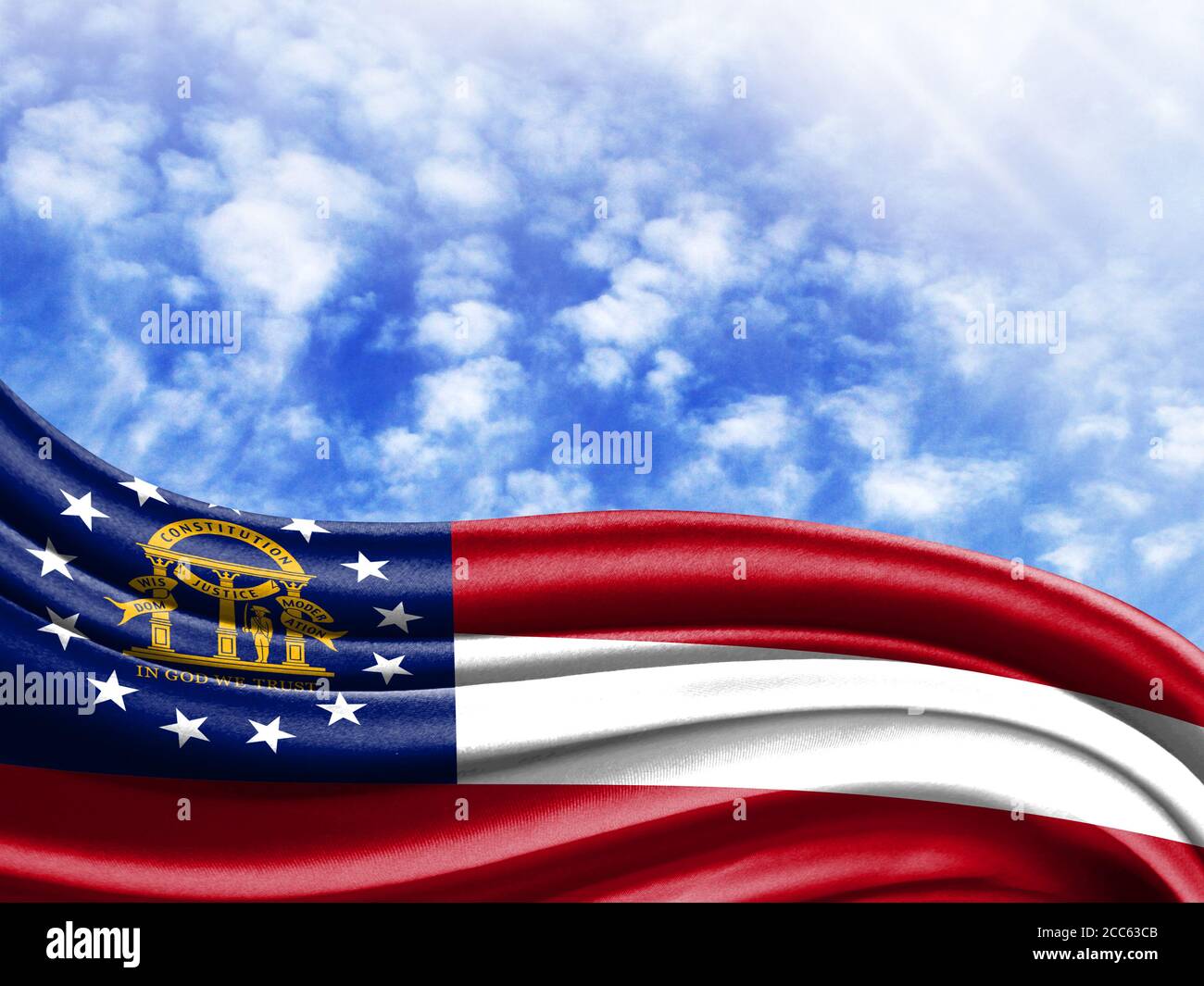 Closeup georgia state flag hi-res stock photography and images - Alamy