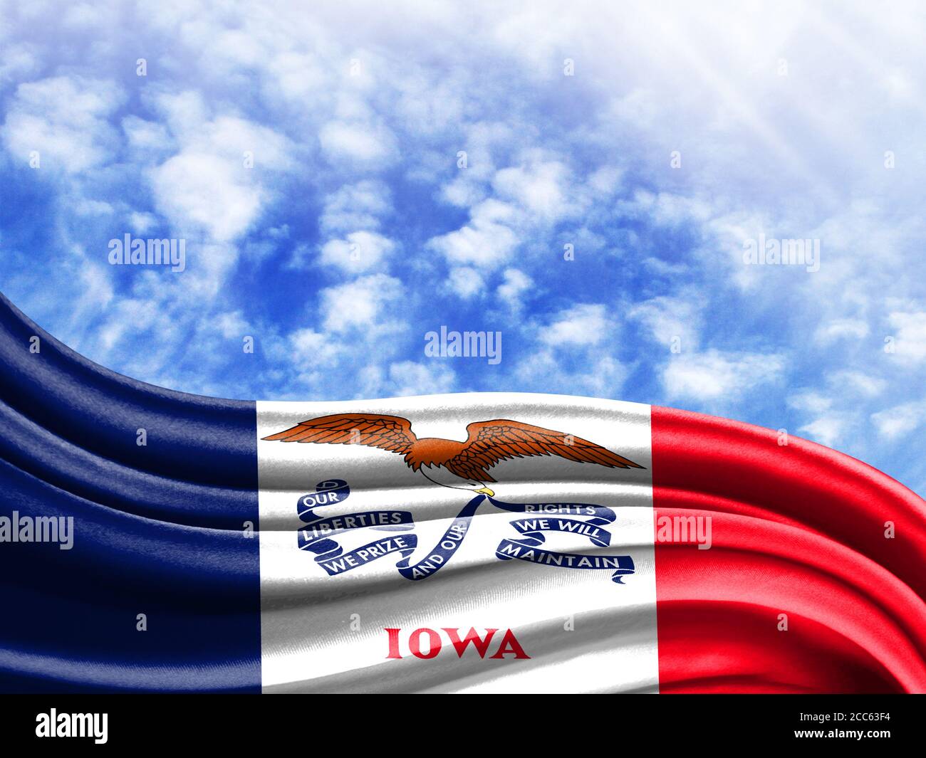 Iowa glory emblem country state flag patriotism patriotic cloth hi-res ...