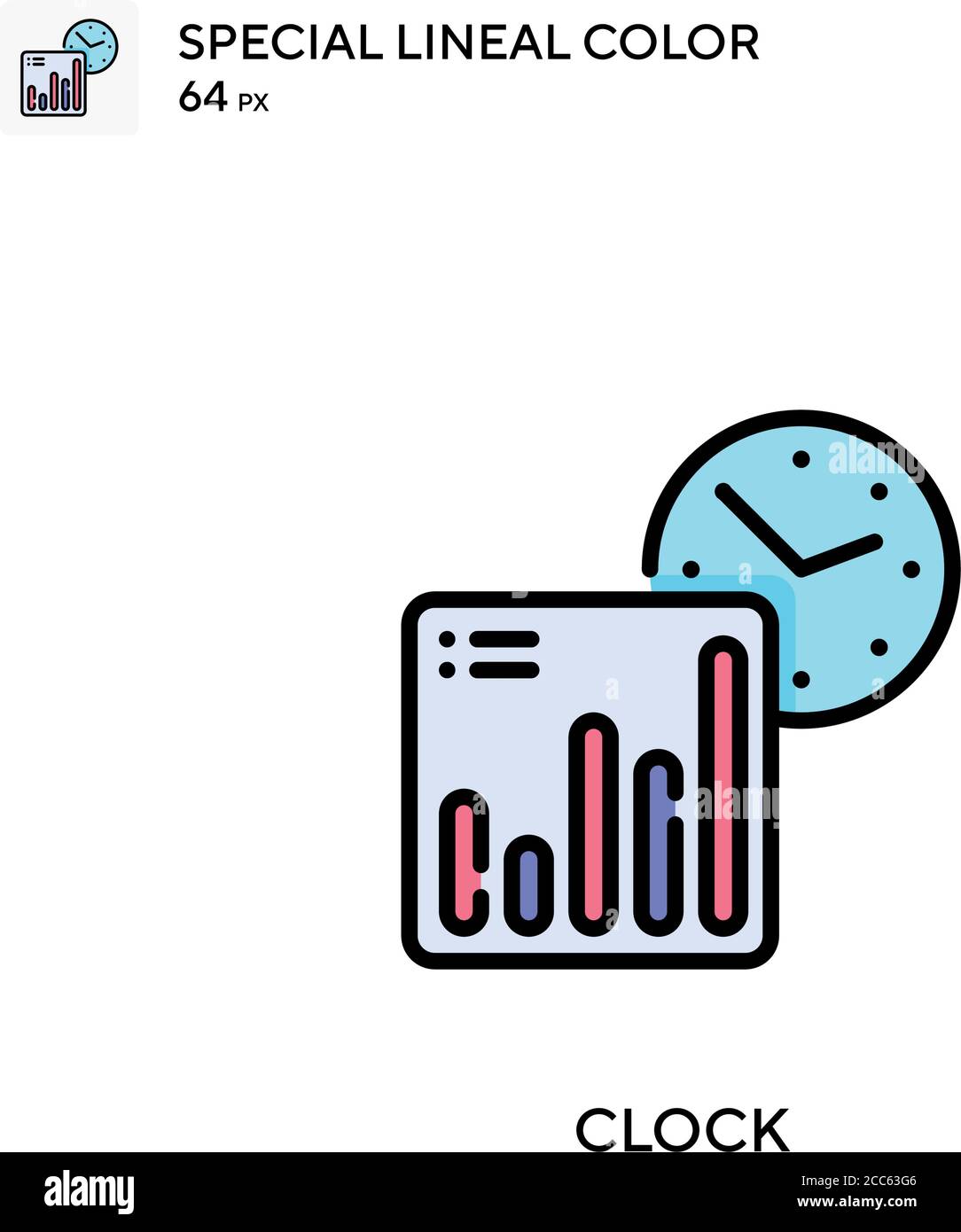 Clock soecial lineal color vector icon. Illustration symbol design ...