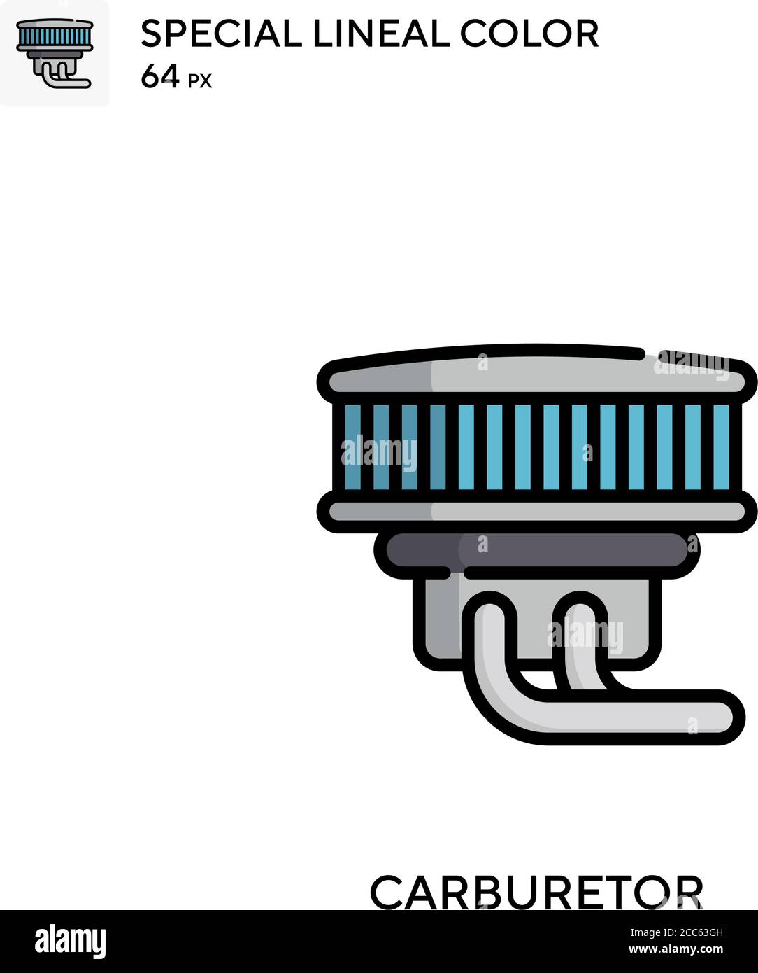 Carburetor soecial lineal color vector icon. Illustration symbol design ...