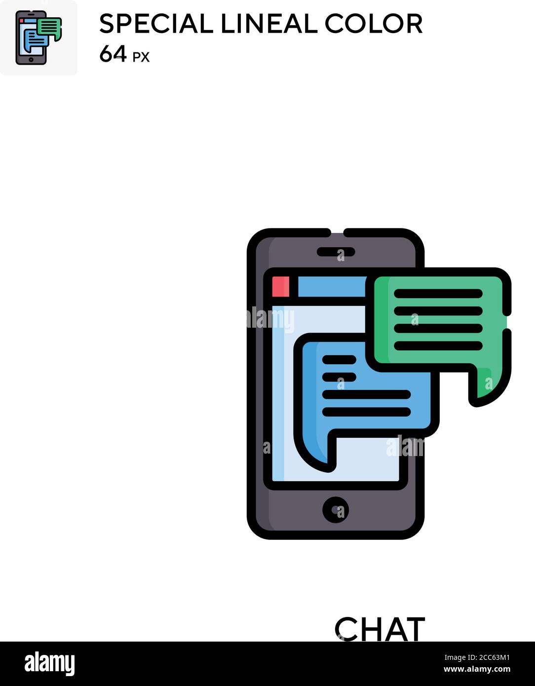Chat soecial lineal color vector icon. Illustration symbol design ...
