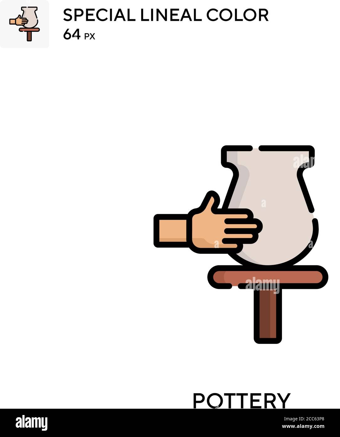 Pottery soecial lineal color vector icon. Illustration symbol design ...
