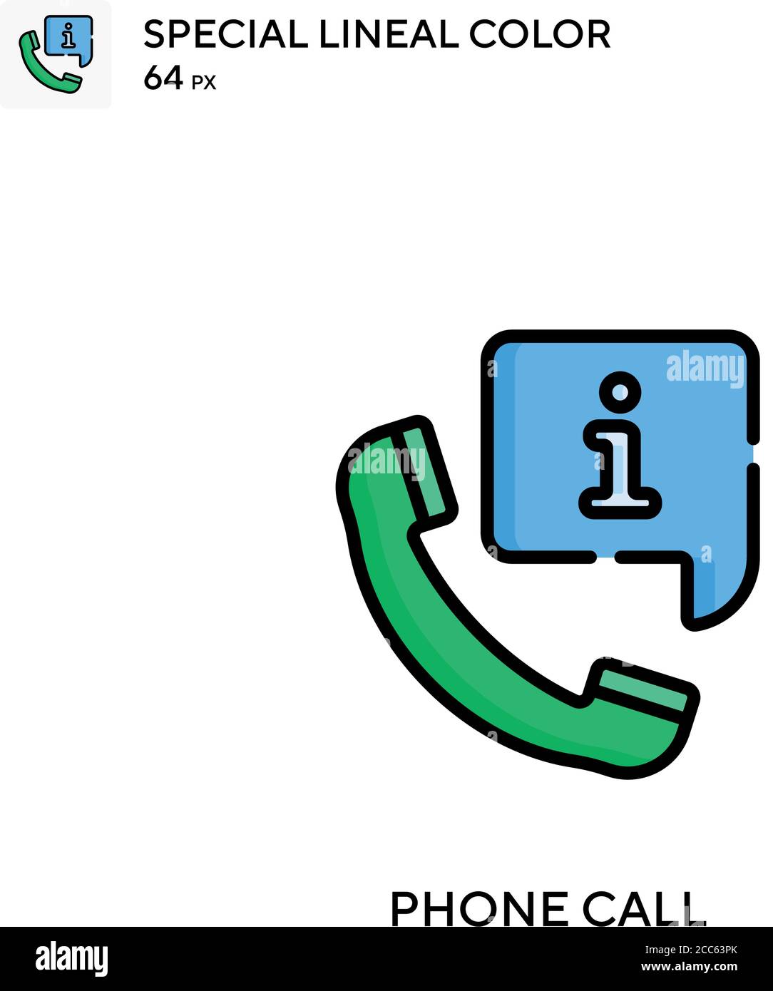 Phone call soecial lineal color vector icon. Illustration symbol design ...