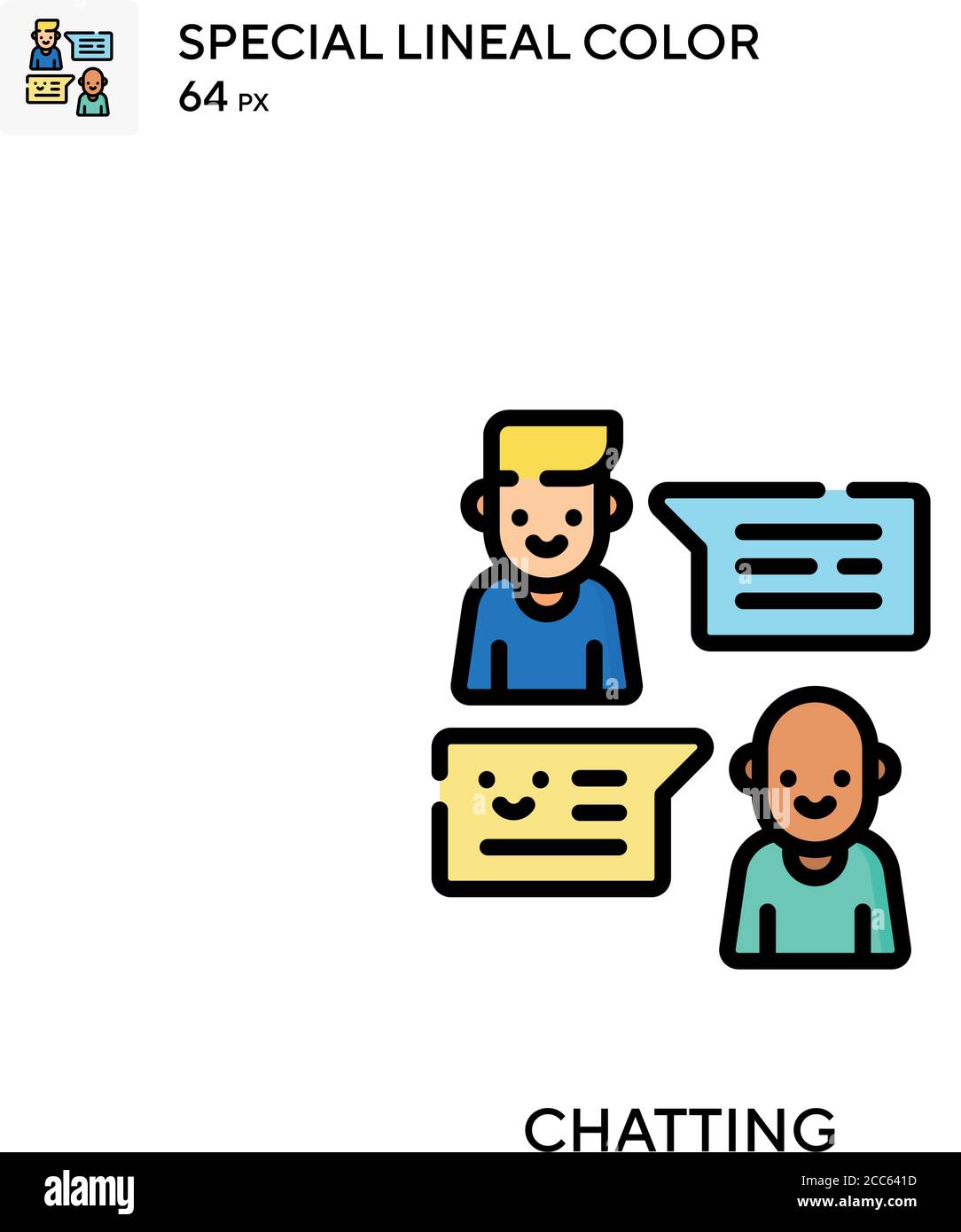 Chatting soecial lineal color vector icon. Illustration symbol design ...