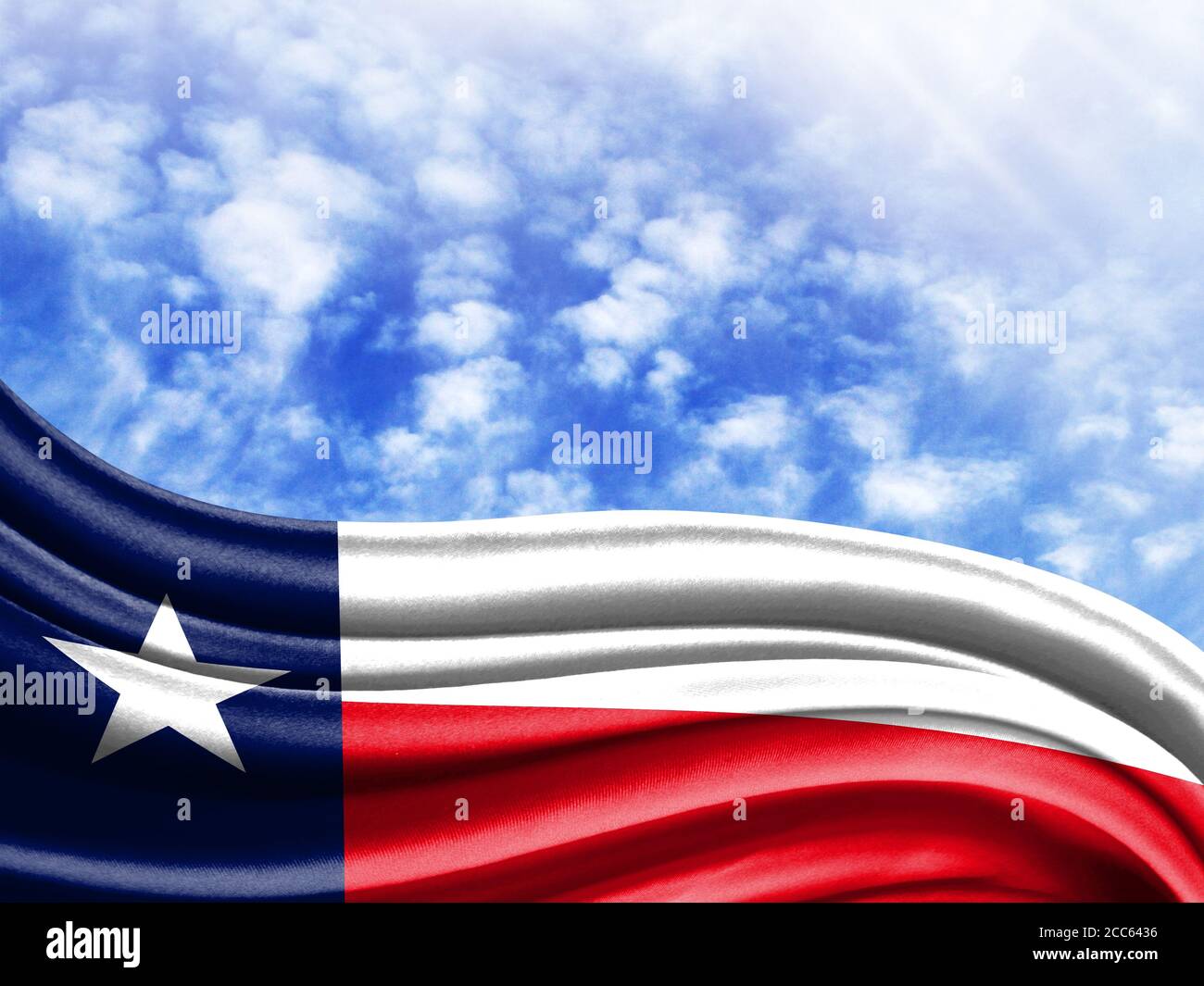 State of Texas flag against the sky, with place for text Stock Photo ...