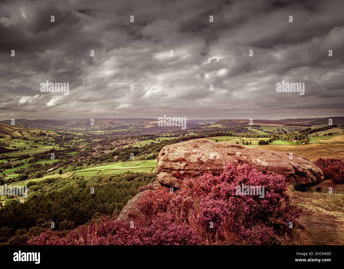 View from Surprise view, Hathersage, Peak District, U.K Stock Photo - Alamy