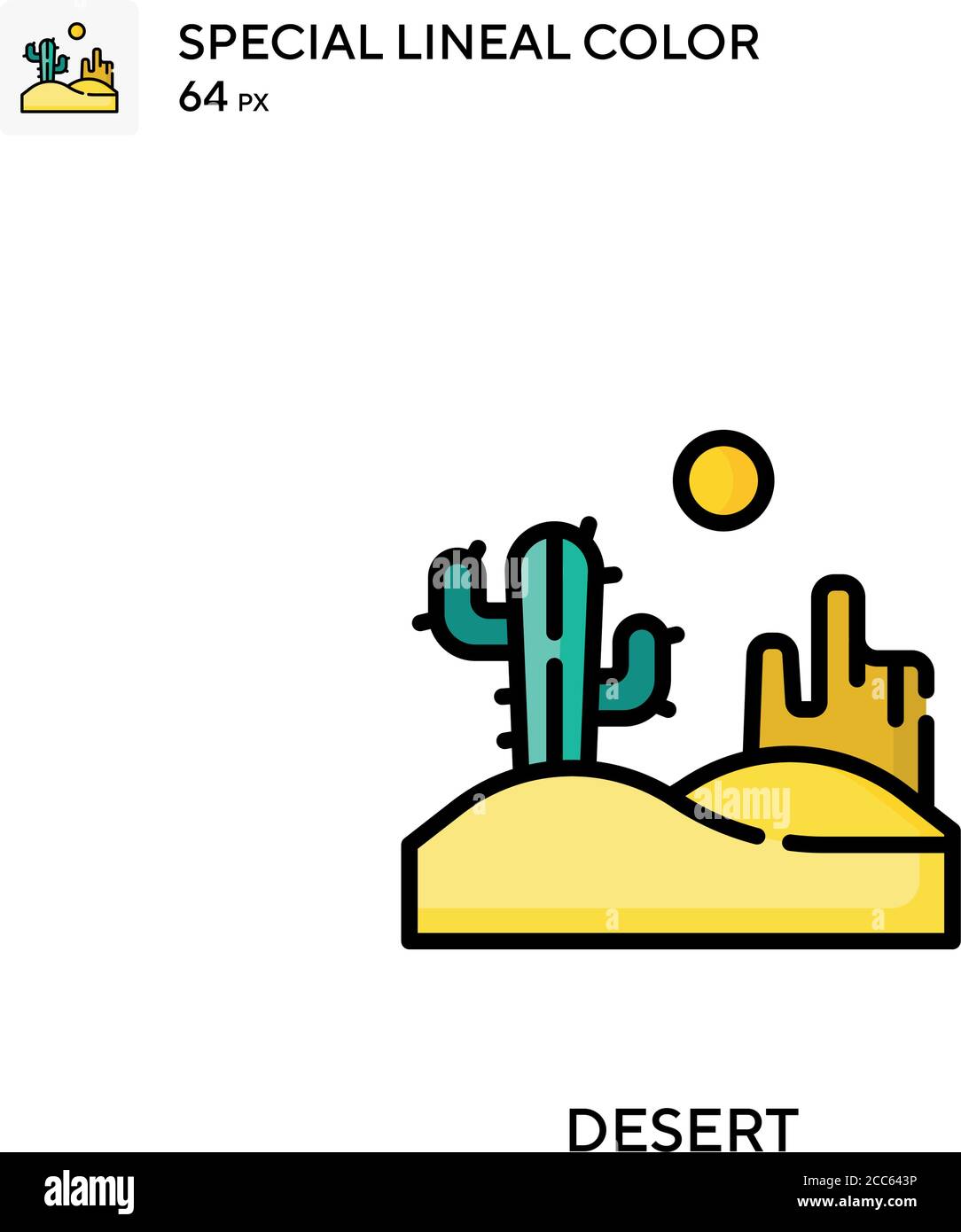 Desert soecial lineal color vector icon. Illustration symbol design ...