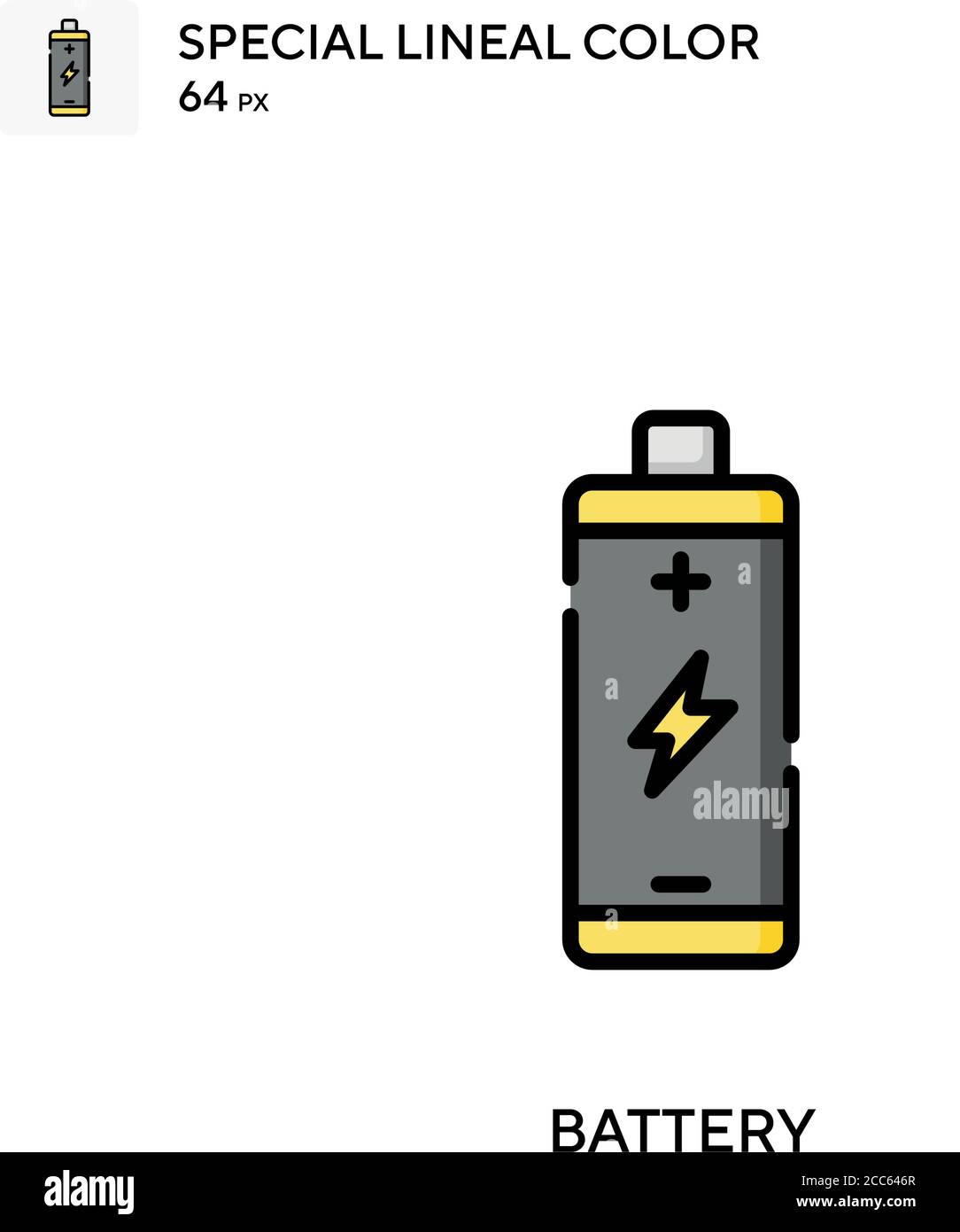 Battery soecial lineal color vector icon. Illustration symbol design ...