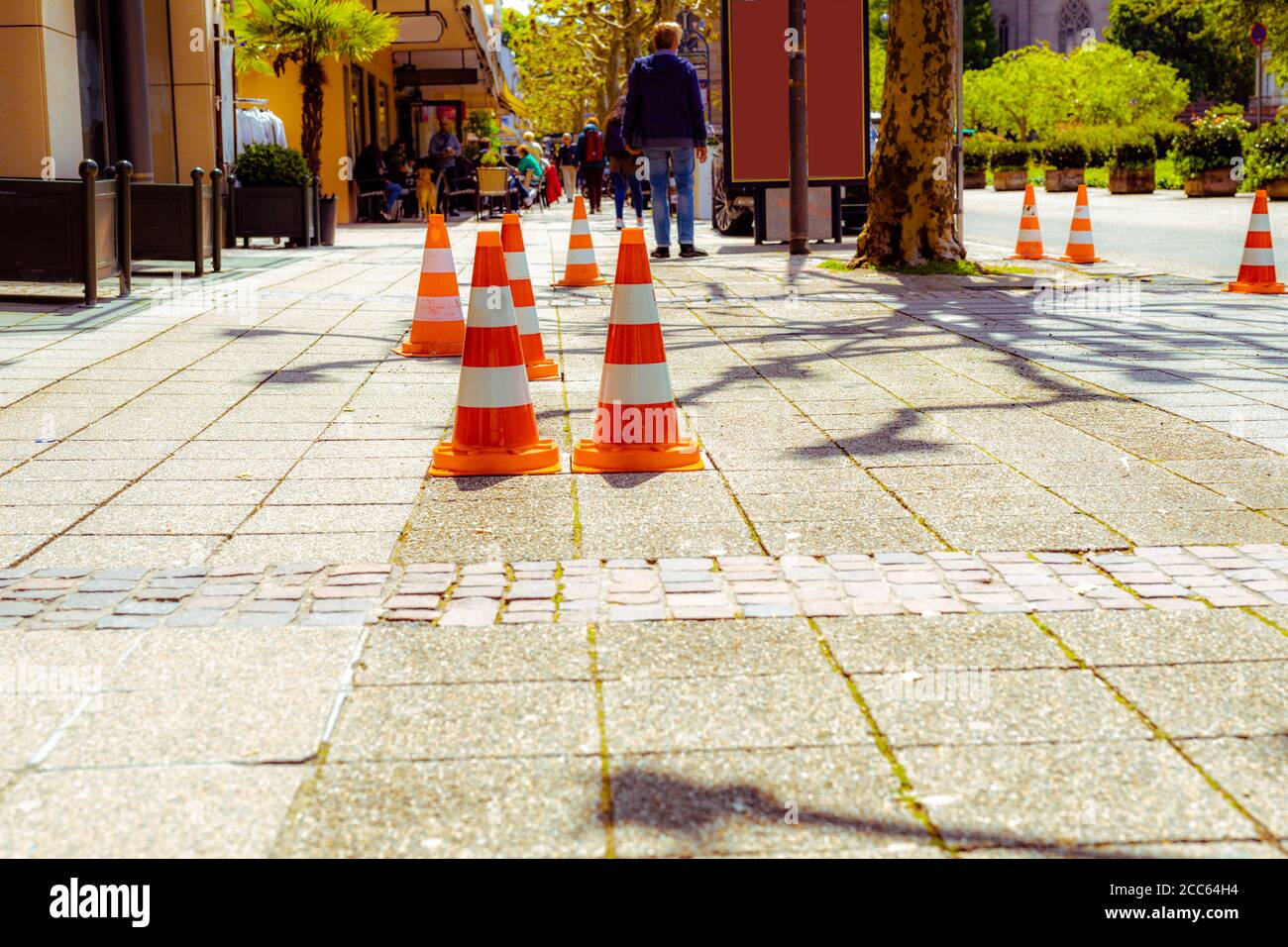 Traffic cone on a pavement hi-res stock photography and images - Alamy