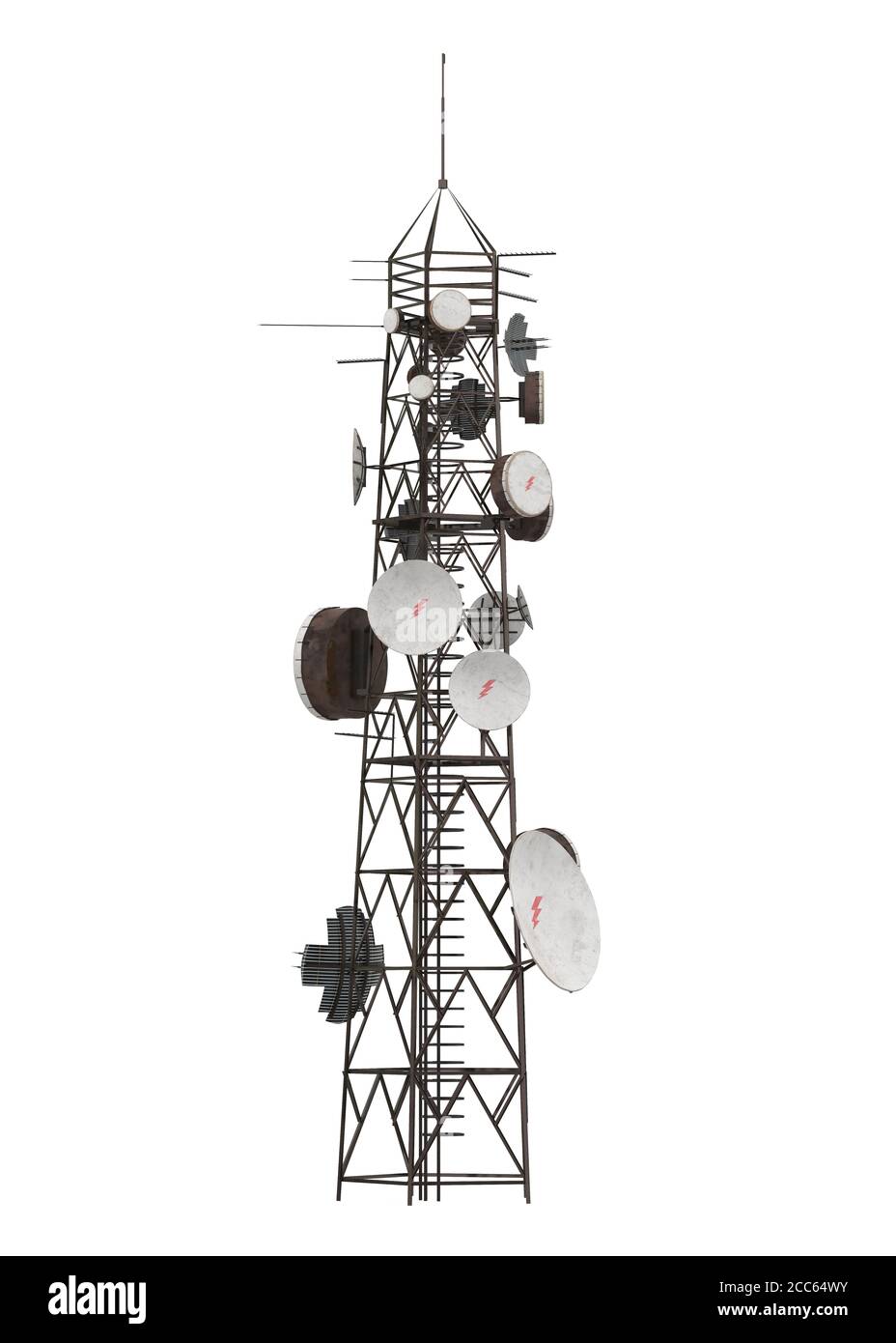 Communication Tower Isolated Stock Photo - Alamy
