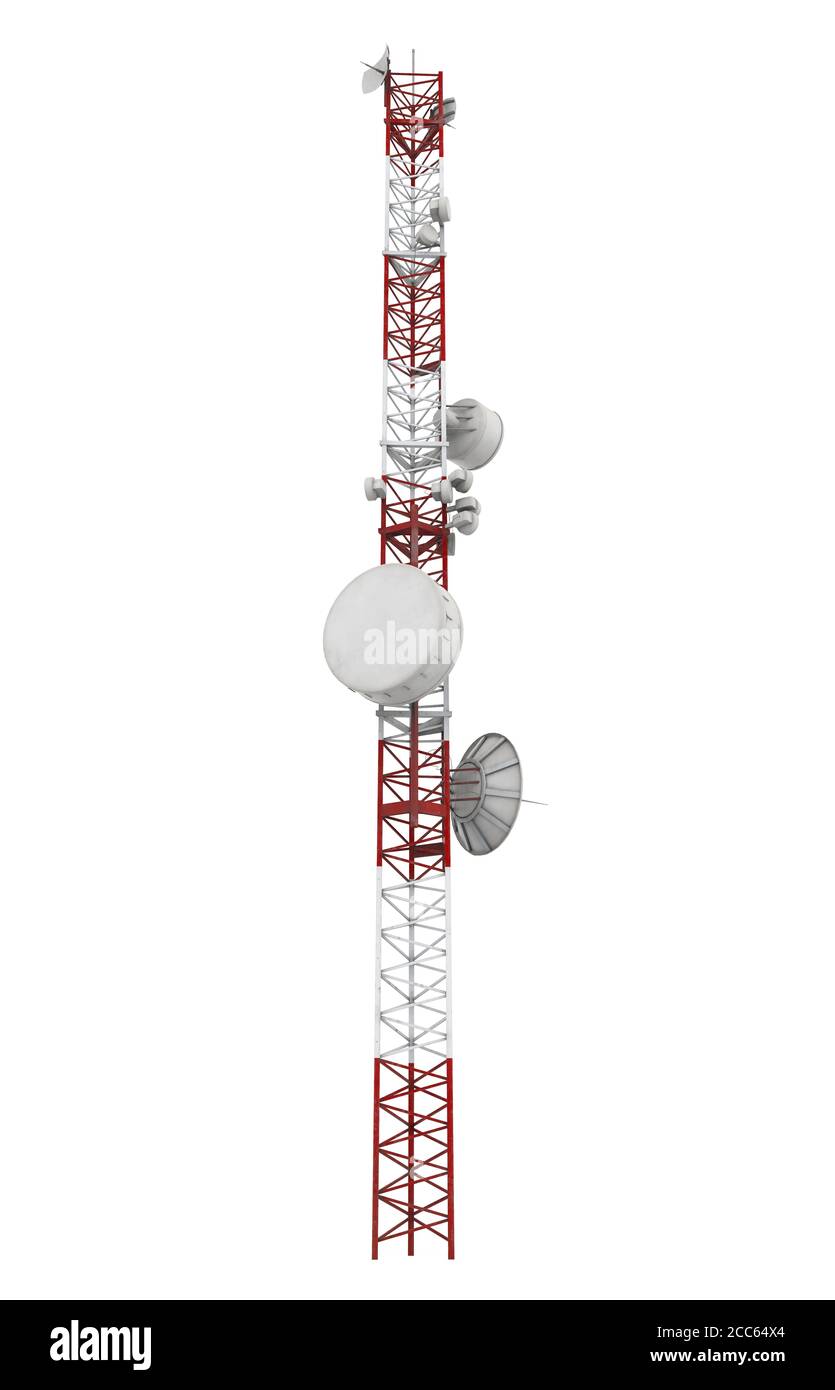 Cell phone telecommunication tower Cut Out Stock Images & Pictures - Alamy