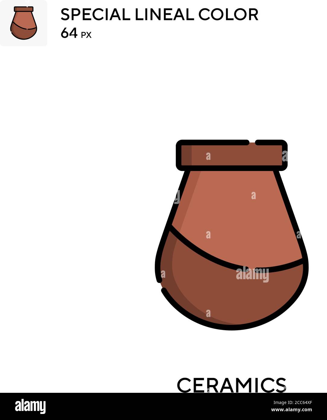 Ceramics soecial lineal color vector icon. Illustration symbol design ...