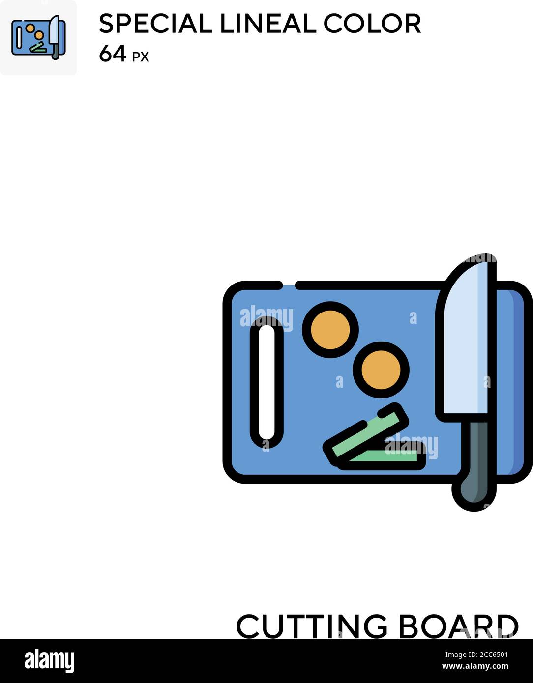 Cutting board soecial lineal color vector icon. Illustration symbol ...