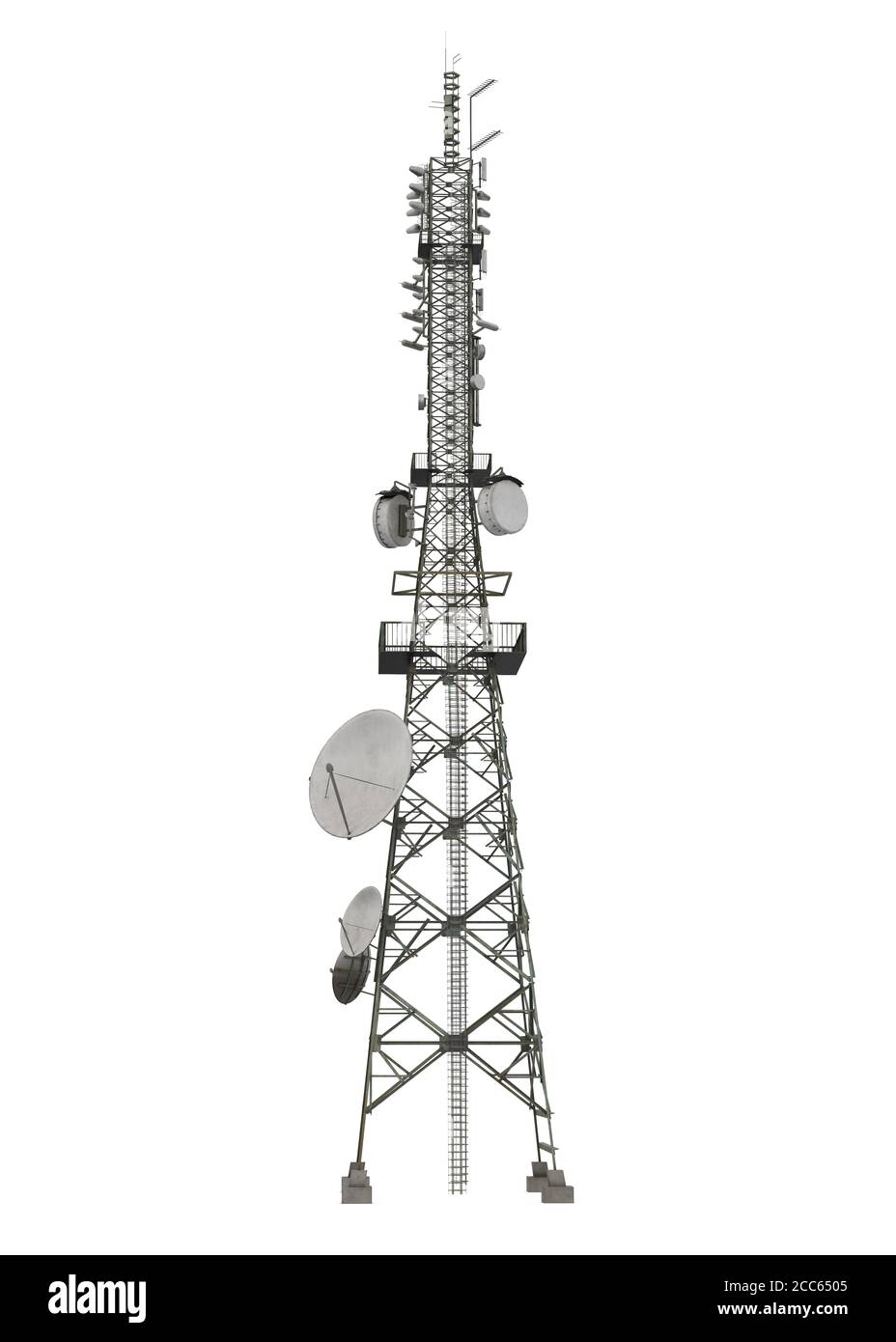 Communication Tower Isolated Stock Photo - Alamy