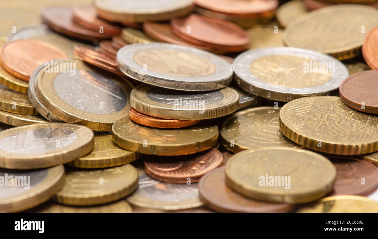 Euro coins from europe different hi-res stock photography and images ...