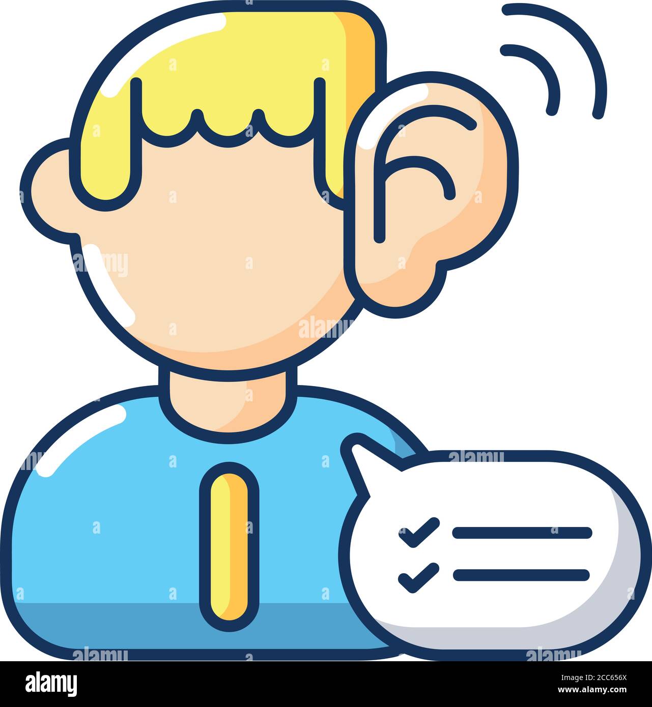 Listening skills RGB color icon Stock Vector Image & Art - Alamy