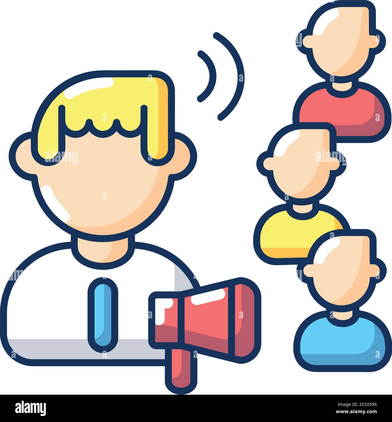 Influencer announcement icon simple hi-res stock photography and images ...