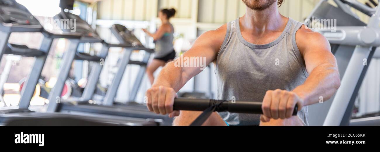 Man rowing machine hi-res stock photography and images - Alamy